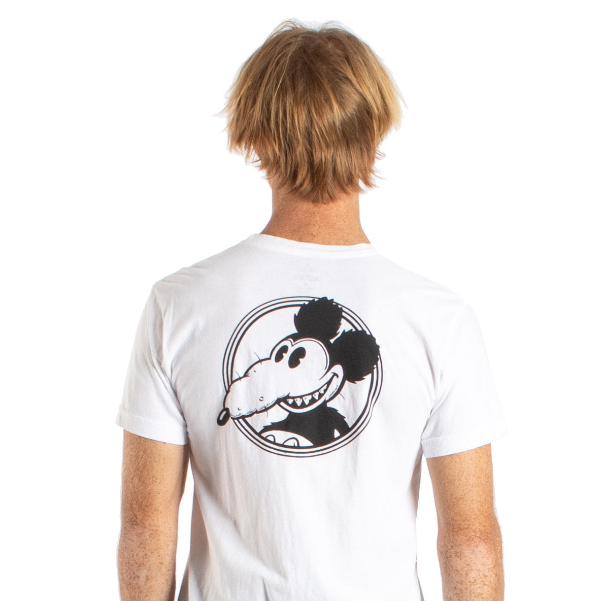 Altru Men's Mickey Rat Graphic Tee Black/White Cotton - Altru Apparel