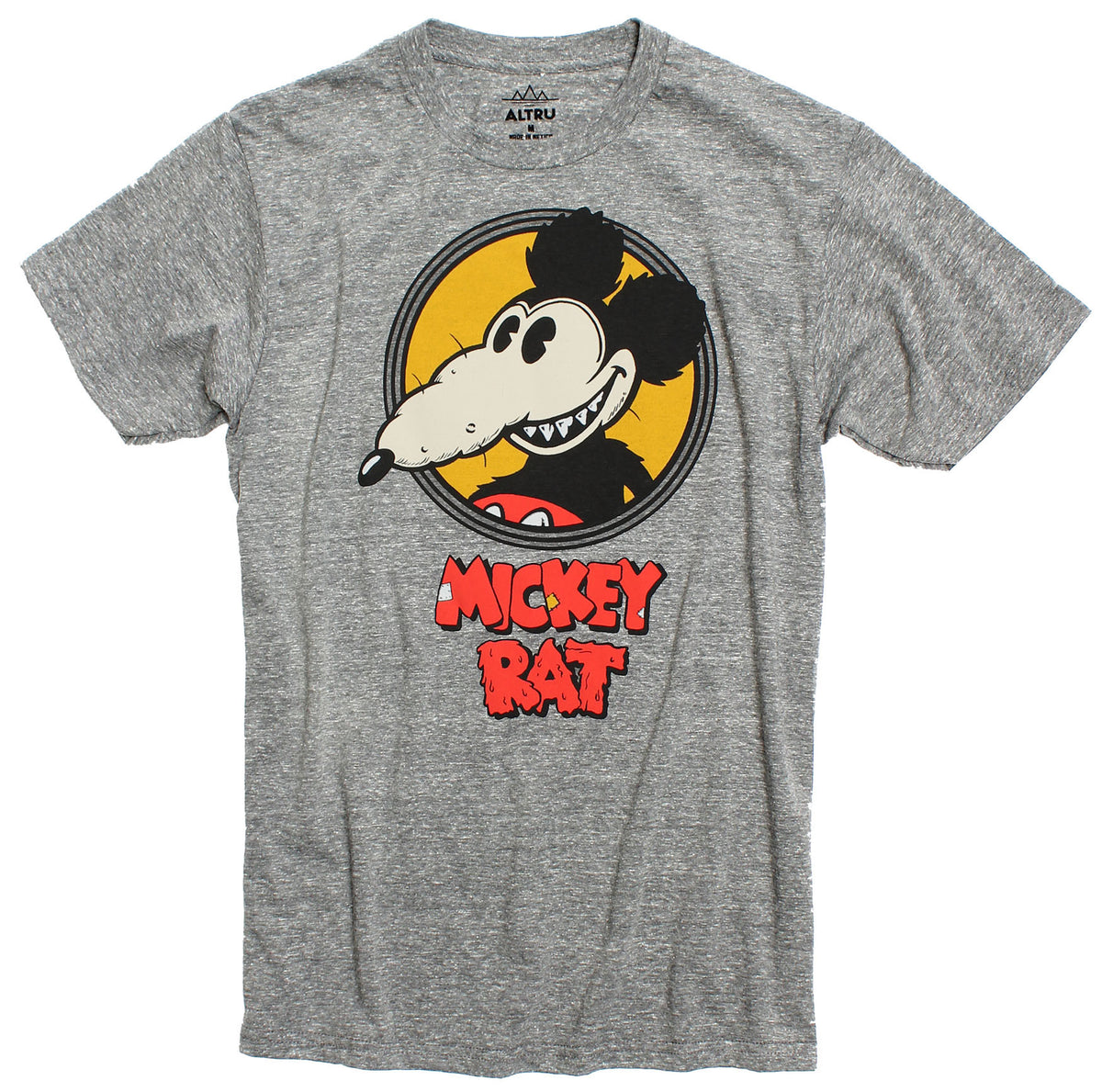 Altru Mickey Rat classic spotlight pose grey tee by Robert Armstong ...